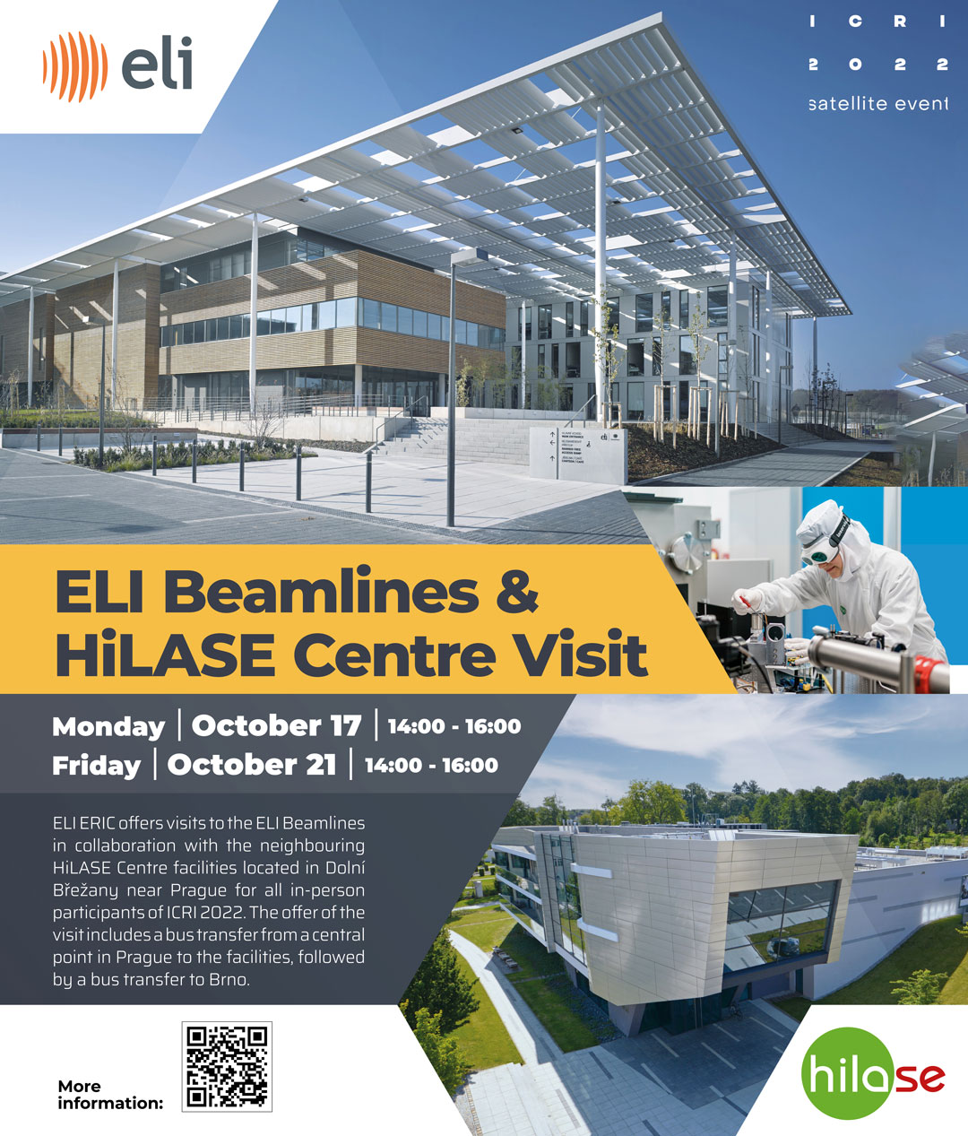 Visit ELI Beamlines & HiLASE Centre as a satellite event to ICRI 2022 – Impulse Project
